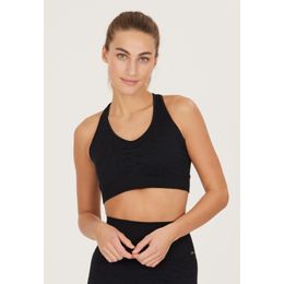 ENDURANCE ATHLECIA Sport-BH ATHLECIA "Empower", Damen, Gr. XXS/XS, schwarz (schwarz, grau), 100% Nylon, unifarben, BHs Sport-BH, mit mittlerem Support