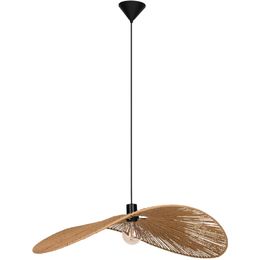Eglo H&auml;ngeleuchte "Siruela H&auml;ngelampe, Esszimmerlampe, Papier und Metall, E27, Lampe", schwarz, 1, H: 110cm, 1 Stk., Leuchten, H&auml;ngeleuchte - L80 x B60 x H110 cm - schwarz - 1X42W exkl., H&auml;ngeleuchte