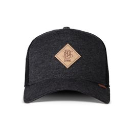 Trucker Cap Djinns "Djinns Djinns HFT Jersey Patch Trucker Cap", Herren, Gr. onesize, charcoal heather, schwarz, 60% Baumwolle, 40% Polyester, Caps