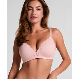 Hunkem&ouml;ller B&uuml;gelloser BH HUNKEM&Ouml;LLER "Vorgeformter BH ohne B&uuml;gel Lola", Damen, Gr. 75B, Cup B, rosa, 58% Polyamid, 25% Polyester, 17% Elasthan, BHs