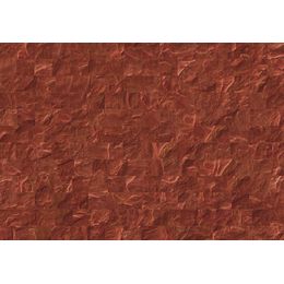 Vliestapete Komar "Digitaldruck Vlies - Red Slate Tiles - Gr&ouml;&szlig;e 400 x 280 cm", rot (rot, braun), B:400m L:280m, Vlies, Tapeten, Wohnzimmer, Schlafzimmer