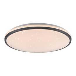 JUST LIGHT Deckenleuchte "KYLE", schwarz, 1, &Oslash; 26cm H: 9,5cm, 1 Stk., Leuchten, LED, dimmbar, Switchmo, Memory, nach Trennung vom Netz, Deckenleuchte