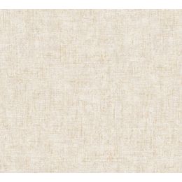 A.S. Cr&eacute;ation Vliestapete A.S. CR&Eacute;ATION "Greenery in Vintage Optik", beige (beige, creme), B:0,53m L:10,05m, Vinyl, Vlies, Tapeten, Strukturtapete