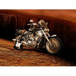 Fototapete papermoon "Motorrad Gitarre", bunt, B:2,5m L:1,86m, Vlies, Tapeten