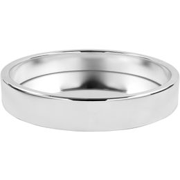 Tablett Fink "EMPIRE", silber (silberfarben), H:5,5cm &Oslash;:38cm, Metall, Tabletts, Serviertablett, Dekoaccessoires, mit Spiegeleinsatz