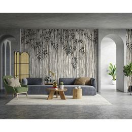 Fototapete marburg "Feelija", grau (grau, beige), B:3,18m L:2,7m, Vlies, Tapeten, moderne Tapete f&uuml;r Wohnzimmer Schlafzimmer K&uuml;che