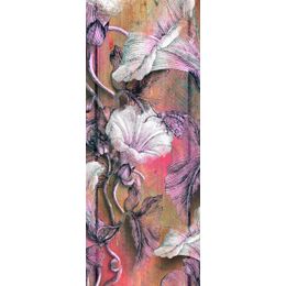 Vliestapete Komar "Digitaldruck Vlies - Bloomin Panel - Gr&ouml;&szlig;e 100 x 250 cm", braun, B:100m L:250m, Vlies, Tapeten, Wohnzimmer, Schlafzimmer