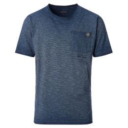 T-Shirt Casamoda "Casamoda T-Shirt uni", Herren, Gr. L, blau, 100% Baumwolle, Shirts T-Shirt