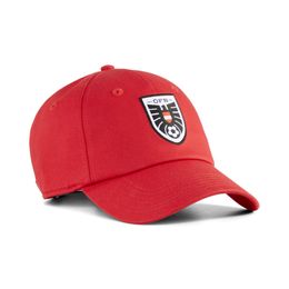 Flex Cap Puma "&Ouml;sterreich Essentials Cap Erwachsene", Gr. onesize, rot wei&szlig;, Futter Vorderteil: 100% Baumwolle, unifarben, Caps