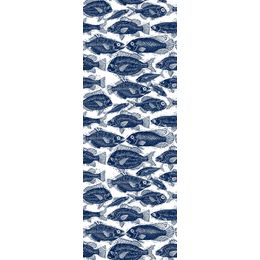 Vinyltapete queence "Jamie", blau, B:0,9m L:2,5m, Vinyl, Tapeten, 90x250cm, selbstklebend, kinderleichte Anbringung,, Sticker