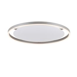 JUST LIGHT Deckenleuchte "RITUS", grau (aluminiumfarben), 1, &Oslash; 5,9cm, 1 Stk., Leuchten, LED, dimmbar, Switchmo, Deckenleuchte