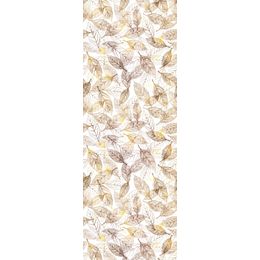 Vinyltapete queence "Bl&auml;tter braun", braun, B:0,9m L:2,5m, Vinyl, Tapeten, 90x250cm, selbstklebend, kinderleichte Anbringung,, Sticker
