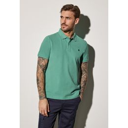 Poloshirt Street One MEN, Herren, Gr. L (42), gr&uuml;n (mint gr&uuml;n), Web, 100% Baumwolle, unifarben, gerade normal, hoch geschlossener Ausschnitt, B&uuml;ndchen, Shirts, aus reiner Baumwolle