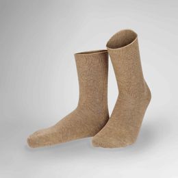 Socken Hudson "Socke Relax Soft", Damen, Gr. 39-42, beige (beigemeliert 0723), Obermaterial: 80% Baumwolle CO. 18% Polyamid PA. 2% Elasthan EL., Socken Socken