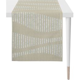 Tischl&auml;ufer Apelt "Vinka, LOFT STYLE, Jacquard", blau (goldfarben, t&uuml;rkis), B:46cm L:140cm, Polyester, Viskose, Tischdecken