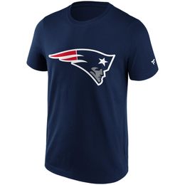 T-Shirt Fanatics "Fanatics T-Shirt New England Patriots Primary Logo Graphic", Damen, Gr. L, blau, 100% Baumwolle, Shirts T-Shirt