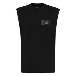 T-Shirt Plein Sport "Tanktop", Jungen, Gr. XXL, schwarz (0202, schwarz, schwarz), Obermaterial: 100% Baumwolle, Shirts T-Shirt