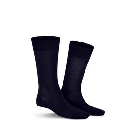Socken Kunert "Socke Clark", Damen, Gr. 39-42, schwarz (navy 8020), Obermaterial: 98% Baumwolle CO. 2% Elasthan EL., Socken Socken