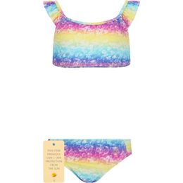 Balconette-Bikini ZIGZAG "Carly", Damen, Gr. 92, bunt (rosa, blau), 80% Polyamid, 20% Elasthan, bedruckt, mehrfarbig, Bikini-Sets Balconette-Bikini, mit stylischem R&uuml;schendetail