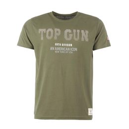 T-Shirt Top Gun "TG20213006", Herren, Gr. 52L, gr&uuml;n (oliv), Obermaterial: 100% Baumwolle, Shirts T-Shirt