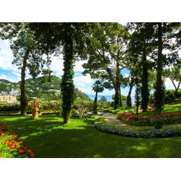 Fototapete papermoon "Capri Island Garden", bunt, B:2,5m L:1,86m, Vlies, Tapeten