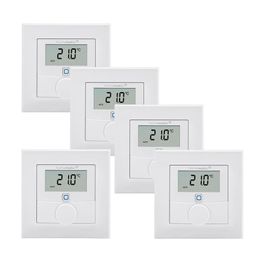 homematic IP Smart-Home-Steuerelement "Wandthermostat m. Luftfeuchtigkeitssensor 5er Set", wei&szlig;, B:22cm H:14cm T:30cm, Smart-Home-Stationen