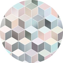 Vliestapete Komar "Vlies selbstklebend - Pastel Deluxe - Gr&ouml;&szlig;e 125 x 125 cm", bunt, B:125m L:125m, Vlies, Tapeten, Wohnzimmer, Schlafzimmer