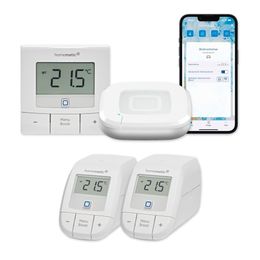 homematic IP Smart-Home-Zubeh&ouml;r "Bundle Heizen f&uuml;r 2 Heizk&ouml;rper + Wandthermostat", wei&szlig;, B:28,5cm H:32cm T:40,5cm, Smart-Home-Stationen
