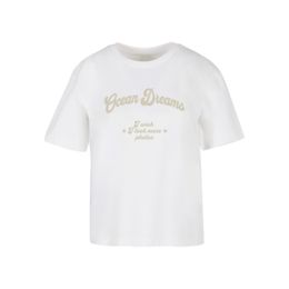 T-Shirt MISS TEE "Miss Tee Ladies Ocean Dreams Tee", Damen, Gr. L, wei&szlig;, 100% Baumwolle, bedruckt, normal, Rundhals, Shirts T-Shirt