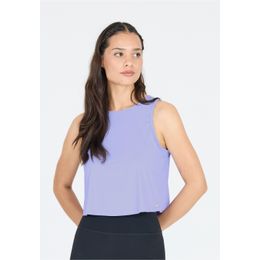 ENDURANCE ATHLECIA Tanktop ATHLECIA "Kerensky", Damen, Gr. 46, lila (flieder), 85% Polyamid, 15% Elasthan, unifarben, kurz, Rundhals, Tops Tanktop, Mit Quick-Dry-Funktion