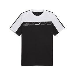 T-Shirt Puma "Around The Block T-Shirt Herren", Herren, Gr. M, schwarz, Obermaterial: 100% Baumwolle. Rippe: 20% Polyester, 80% Baumwolle, regular fit, Rundhals, Shirts T-Shirt