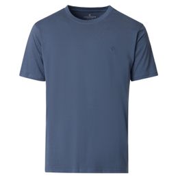 T-Shirt Casamoda "Casamoda T-Shirt uni", Damen, Gr. L, blau (aquadunkelblau), 100% Baumwolle, Shirts T-Shirt