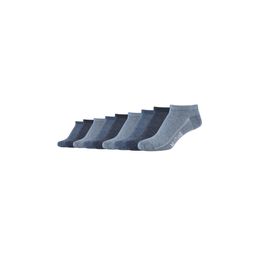 Sneakersocken Mustang "Sneakersocken 9er Pack", Damen, Gr. 35-38, grau (stone mix), 55% Baumwolle, 41% Polyester, 2% Polyamid, 2% Elasthan, Socken Sneakersocken