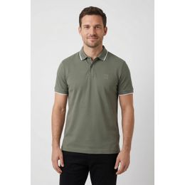 Poloshirt BOSS Orange "Passertip", Herren, Gr. 4XL, open grau076, Piqu&eacute;, Obermaterial: 95% Baumwolle, 5% Elasthan, unifarben, slim fit h&uuml;ftbedeckend, V-Ausschnitt, eingesetzt B&uuml;ndchen, Shirts, mit BOSS Logo-Badge