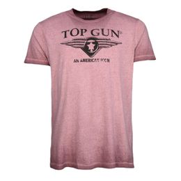 T-Shirt Top Gun "Wing cast TG20191040", Herren, Gr. 52L, rot, Obermaterial: 100% Baumwolle, Shirts T-Shirt