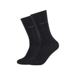 Socken Camano "Socken 2er Pack", Damen, Gr. 35-38, schwarz, 53% Viskose, 22% Lyocell, 13% Polaymid, 10% Wolle, 2% Elasthan, uni, Socken Socken, 2er Pack 3in1: Drei Funktionsfasern in einer Socke