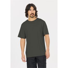 T-Shirt WHISTLER "Tuloni", Herren, Gr. L, khaki, 55% Polyester, 37% Polyester, 8% Elasthan, unifarben, normal, Rundhals, Shirts T-Shirt, Komfort