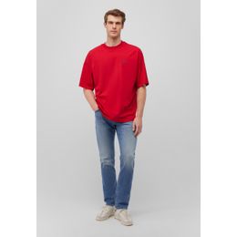 T-Shirt Mavi "CREW NECK T-SHIRT", Herren, Gr. L, rot (equestrian rot), 100% Baumwolle, normal, Rundhals, Shirts T-Shirt, Logo T-Shirt