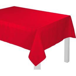 Tischdecke WIRTH "Westport" Gr. 2, rot, B:120cm L:120cm, Polyester, Tischdecken, Tischdecke, Made in Germany, Jacquard Dekostoff, Blatt-Design, Pflegeleicht