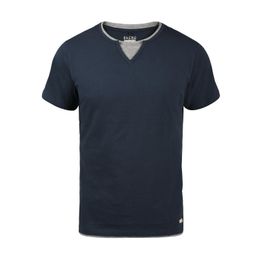 T-Shirt Blend "T-Shirt BHLeonis", Damen, Gr. L, blau (navy), Obermaterial: 80% Baumwolle CO. 20% Polyester PES., Shirts T-Shirt