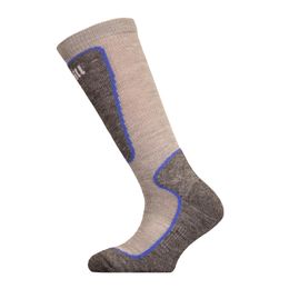 Socken UphillSport "VALTA JR", Damen, Gr. 31-33, grau (hellgrau), 60% Wolle, 20% Polyamid, 18% Polypropylen, 2% Elasthan, mehrfarbig, Socken Socken, mit 4-Lagen-Struktur