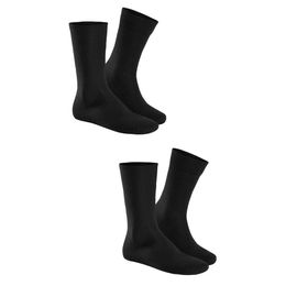 Socken Hudson "Socke Only 2-Pack", Damen, Gr. 39-42, schwarz (schwarz 0005), Obermaterial: 75% Schurwolle WV. 23% Polyamid PA. 2% Elasthan EL., Socken Socken
