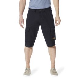Bermudas HERO by John Medoox "HAMILTON Cargo Longbermuda", Damen, Gr. W32, L&auml;nge 35, grau (schwarz asphalt), Sweatware, 100% Baumwolle, gerade kurz, Hosen Bermudas, Bermuda Casual Funktionsqualit&auml;t f&uuml;r Herren
