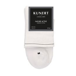 Socken Kunert "Socke Nature Active", Damen, Gr. 39-42, wei&szlig; (wei&szlig; 0010), Obermaterial: 75% Baumwolle CO. 23% Polyamid PA. 2% Elasthan EL., Socken Socken