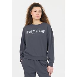 ENDURANCE ATHLECIA Sweatshirt ATHLECIA "Giannis", Damen, Gr. 36, blau (dunkelblau, denim), 65% Polyester, 35% Baumwolle, unifarben, normal, Rundhals, Sweatshirts Sweatshirt, mit atmungsaktivem Design