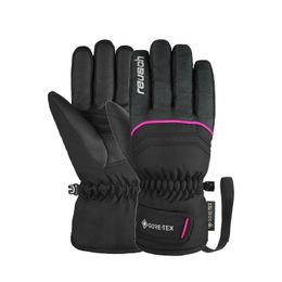 Skihandschuhe Reusch "Teddy GORE-TEX", M&auml;dchen, Gr. 4,5, bunt (dunkelgrau, pink), 95% Polyester, 5% Polyurethan, mehrfarbig, Handschuhe, mit wasserdichter Funktionsmembran