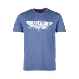 T-Shirt Top Gun "PP201012", Herren, Gr. 50M, blau (navy), Obermaterial: 100% Baumwolle, Shirts T-Shirt