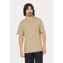 T-Shirt WHISTLER "Tuloni", Herren, Gr. 4XL, hellbraun, 55% Polyester, 37% Polyester, 8% Elasthan, unifarben, normal, Rundhals, Shirts T-Shirt, Komfort