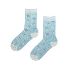 Socken Hudson "Socke Smiley", Damen, Gr. 35-38, blau (aqua blau 0108), Obermaterial: 85% Baumwolle CO. 12% Polyamid PA. 3% Elasthan EL., Socken Socken