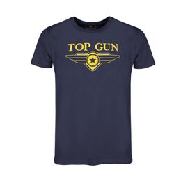 T-Shirt Top Gun "TG2024002", Herren, Gr. 52L, blau (navy), Obermaterial:100% Baumwolle, Shirts T-Shirt